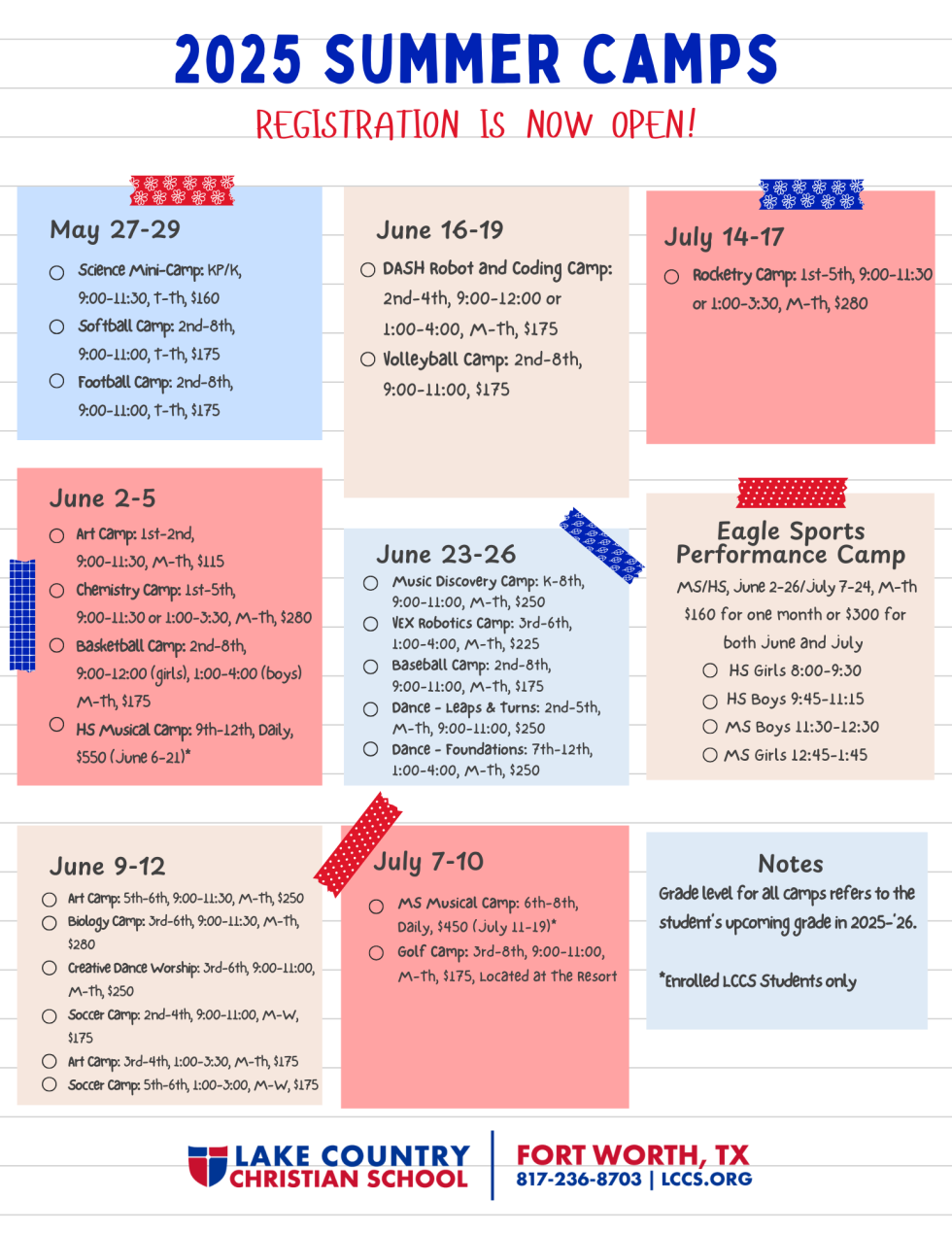 Summer Camps - Lake Country Christian School